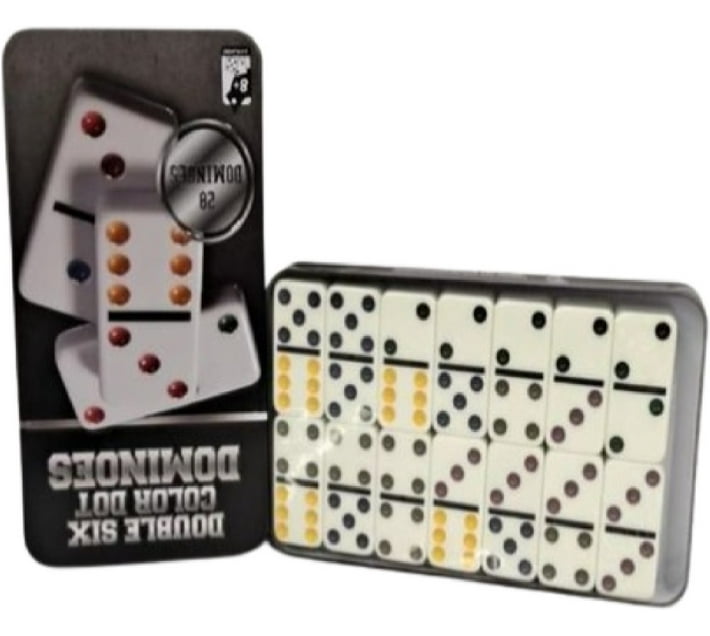 Buy DOMINOES Double Six Color Dots Game Educational Board Games Board ...