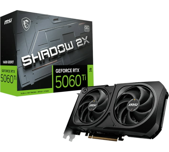 Buy MSI NVIDIA GeForce RTX 5060 Ti SHADOW 2X OC PLUS GDDR7 Graphics ...