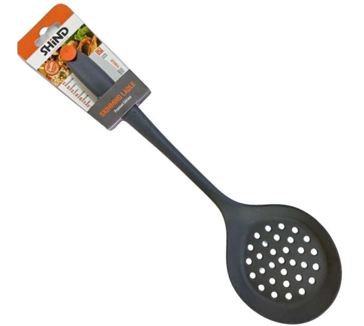 Shind Black Silicone Perforated Skimming Spoon – Heat Resistant Design ...