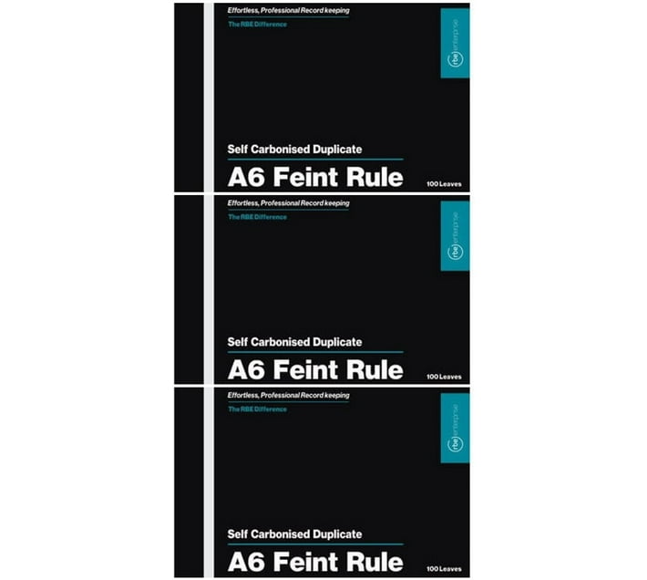 RBE f2165-3 Feint Ruled Duplicate Pad A6 3's | Makro