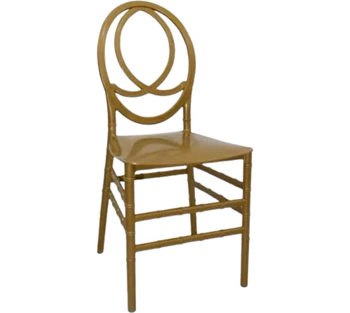 Generic Plastic Dining Chair (Set of 1, Finish Colour - Gold) | Makro