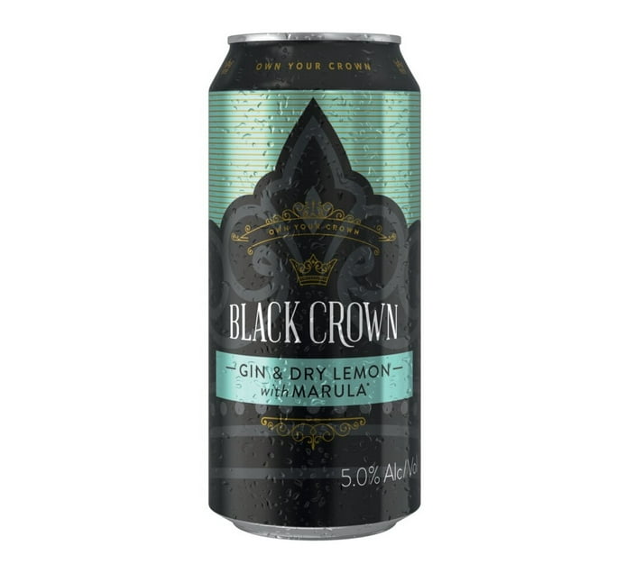 Someone’s in a Makro Black Crown Gin & Dry Lemon (6 x 440ml) Mood
