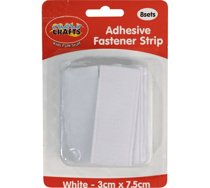 Crazy Crafts Adhesive Fastener Strip White - 7,5x3cm Do-it-yourself ...
