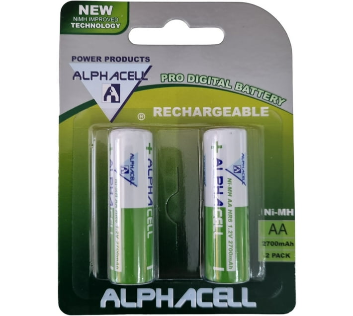 Alphacell NiMh AA 2pack 2700mh HR6 NIMH Battery (Pack of 2) | Makro