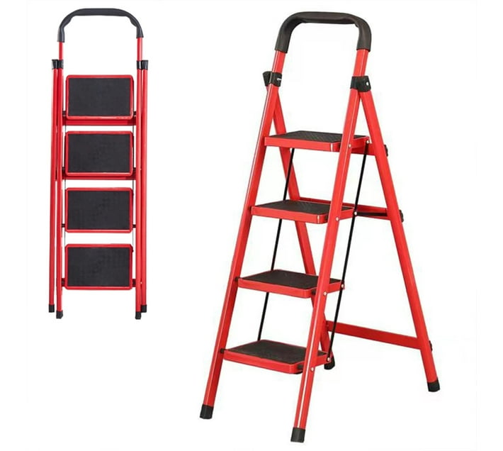 Buy top sale trader 4 Step Ladder - Red Steel Ladder (With Platform ...