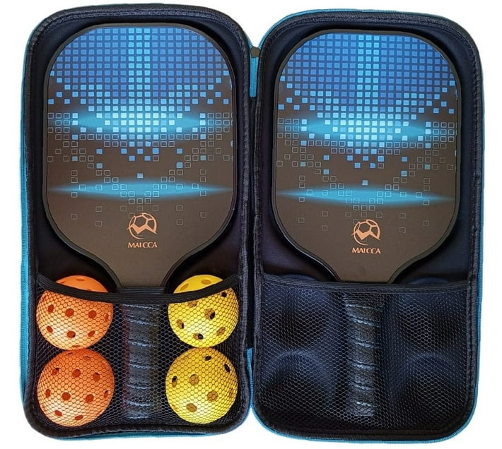 Umlozi Pickleball Set Of 2 x Fiberglass Paddles, 4 Pickleball Balls ...