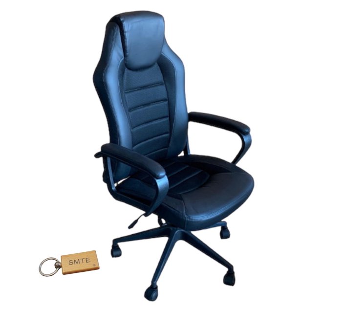 Stylish Swivel Perla Office Chair - Black +Smte Keyring | Makro