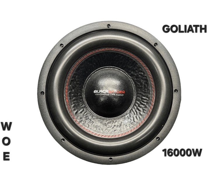 BLACKSPIDER GOLIATH Subwoofer Rear Deck Mounted Round Car Speaker ...