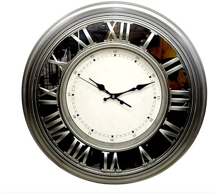 Generic Analog 50 cm X 50 cm Wall Clock (Silver, White, Black, With ...