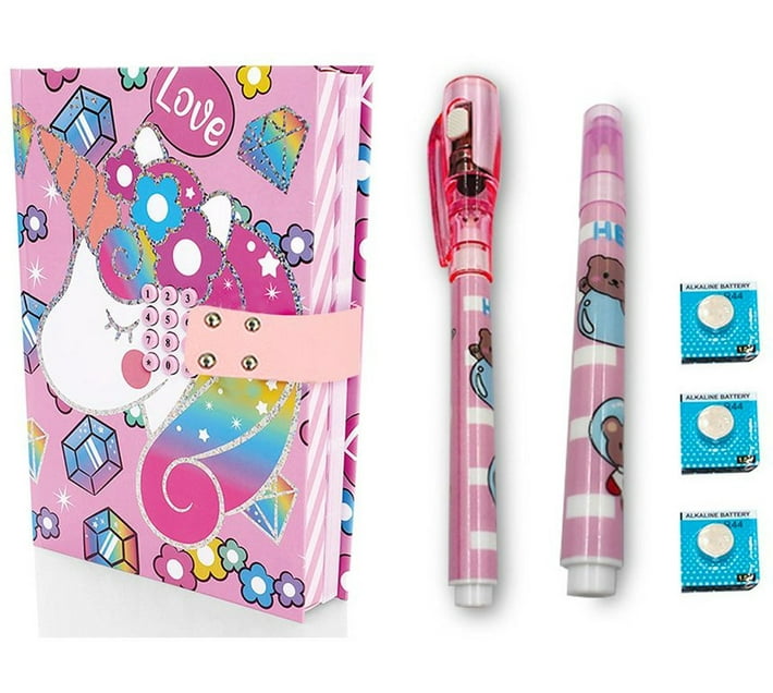 uuname A5 Diary A5 Size Unicorn Secret Diary For Girls Notebook Kids ...
