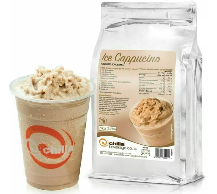 Chilla Ice Cappuccino Freezo Powder Instant Coffee (Pure Flavoured, 1 ...