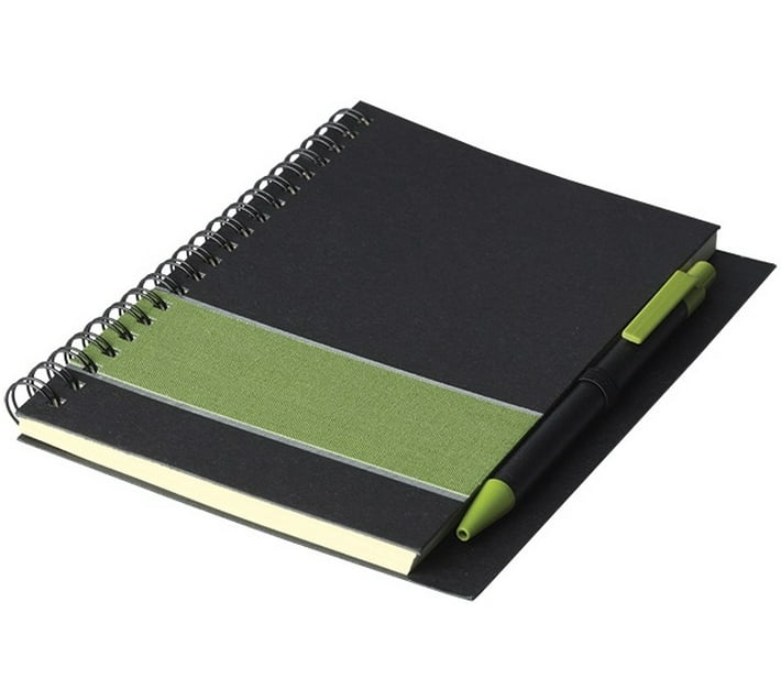 Coloured Stripe Notebook with Pen 098lxnb A5 Notebook Single (Green ...