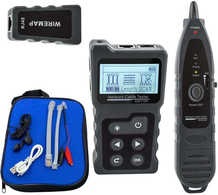 Network Cable Ethernet Tester LAN CAT5 CAT6 Tracker & Wiremap Tester ...