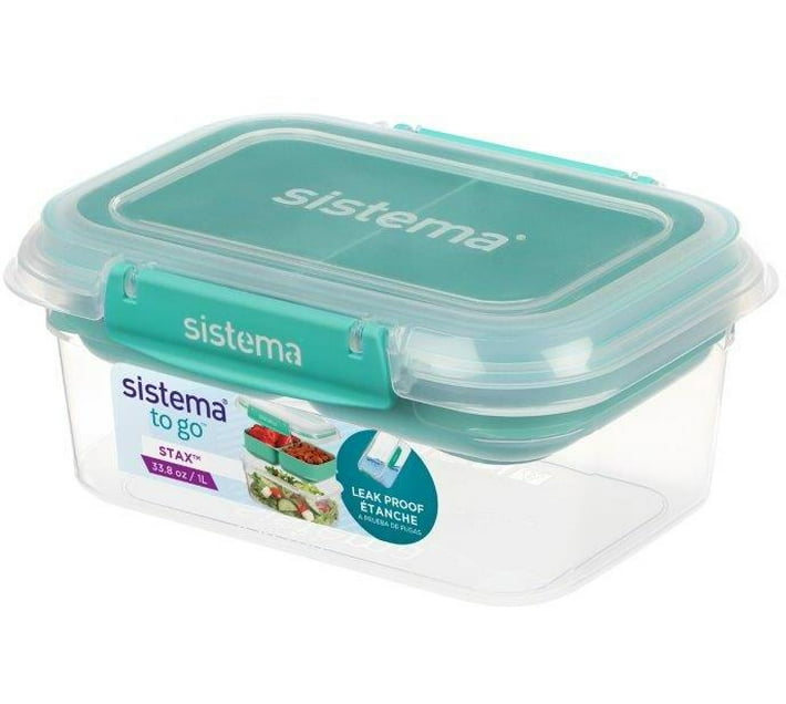 Sistema 1L Rectangle Stax To Go 1 Containers Lunch Box (1000 ml) | Makro