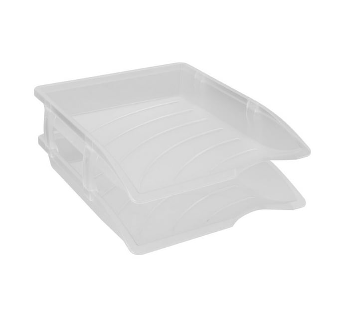 Buy Bantex Optima 2-Tier Letter Tray Clear in Bulk | Makro Business