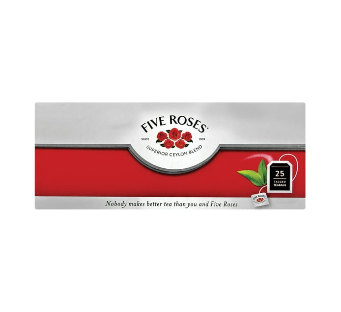 Five Roses Tagged Teabags (6 x 25's) | Makro