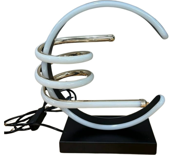 Generic C-Shape Spiral LED Table Lamp Table Lamp (24 cm, Black, White ...