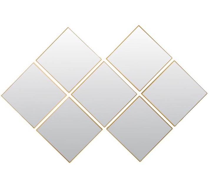 oma Design House 7 Piece Darwin Mirror - Gold Decorative Mirror (Square ...