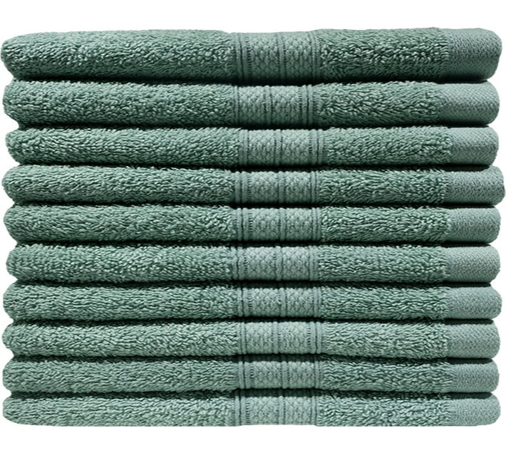 Bunty's Plush Cotton Bath Towel (Pack of 10, green) | Makro