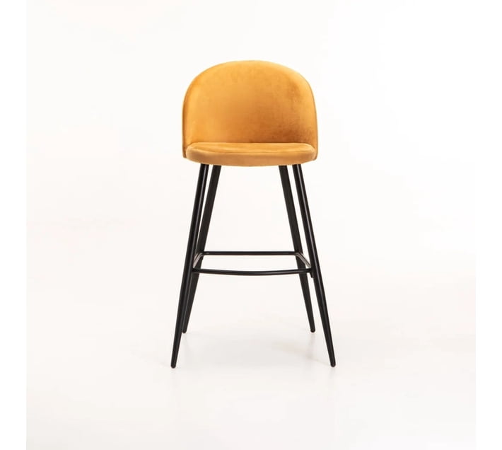 Extreme Velvet Barstool - Mustard Metal Bar Stool | Makro