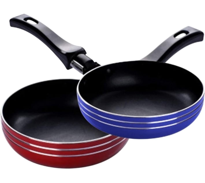Wobuciko Vibrant Duo Fry Pan Set Pan Set 0.14 L capacity (Carbon Steel ...