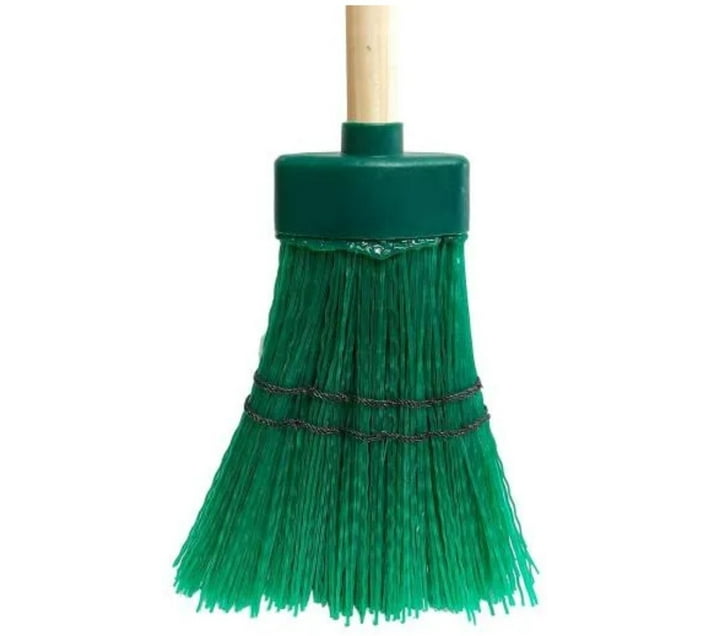Buy Sanitize S01 Wet and Dry Wooden Handle Polyester Broom (Green) in ...
