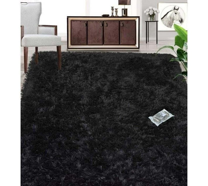 Nudekor Black Blended Carpet (150 cm, X 200 cm, Rectangle) | Makro