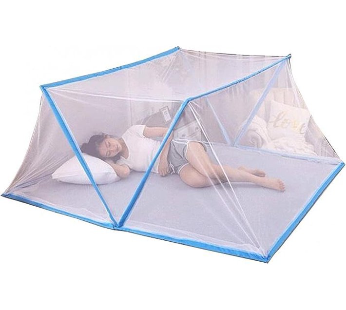 Generic Nylon Adults Washable N0914 Mosquito Net (White, Blue, Frame ...