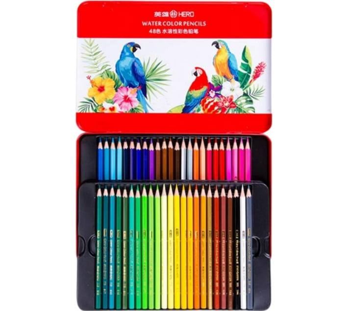 Generic Water-Soluble Pencil 48-Color Painting Watercolour Crayons (Set ...
