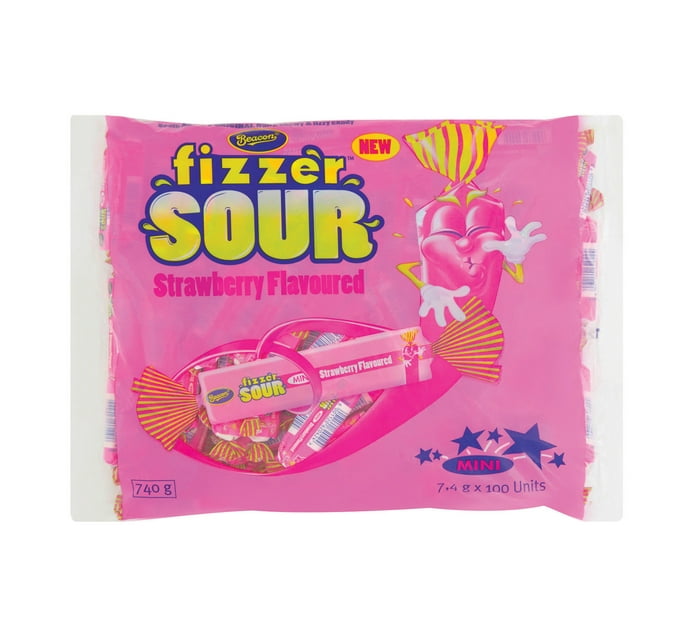 Beacon Mini Fizzers Sour Strwberry (1 X 100'S) | Makro