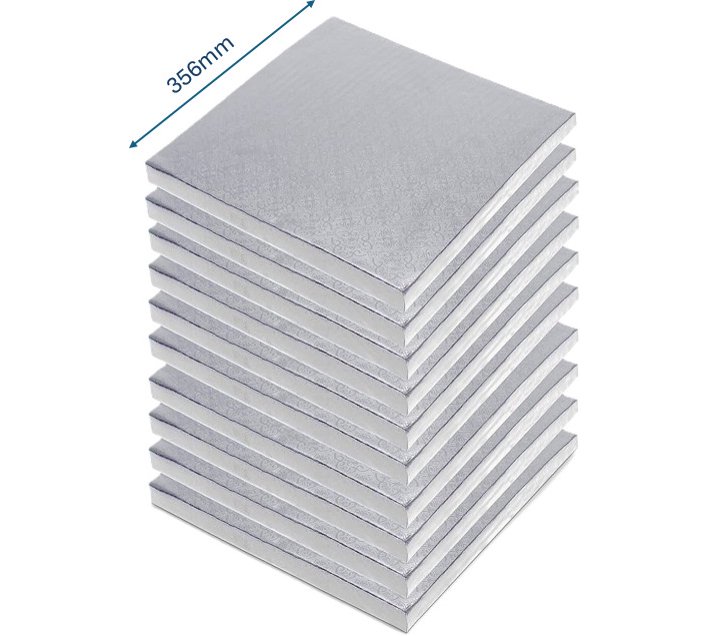 Akamai SA Square Cake Board - Thick (356mm / 14") Aluminium, Microfibre ...