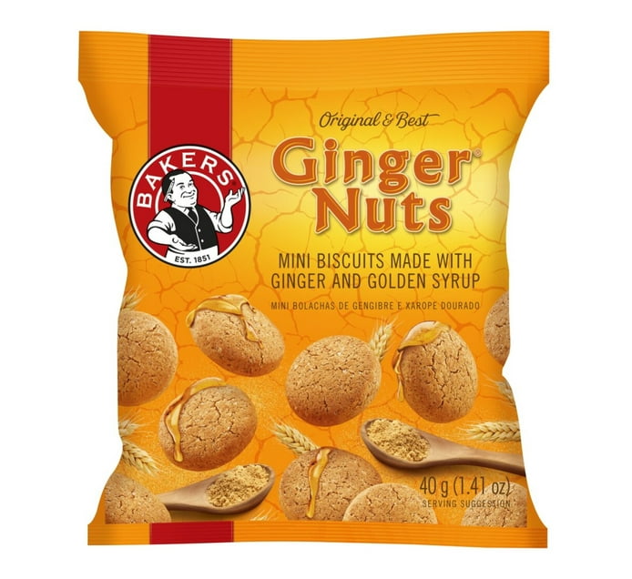 Buy Bakers Mini Ginger Nuts Biscuits 40g in Bulk | Makro Business