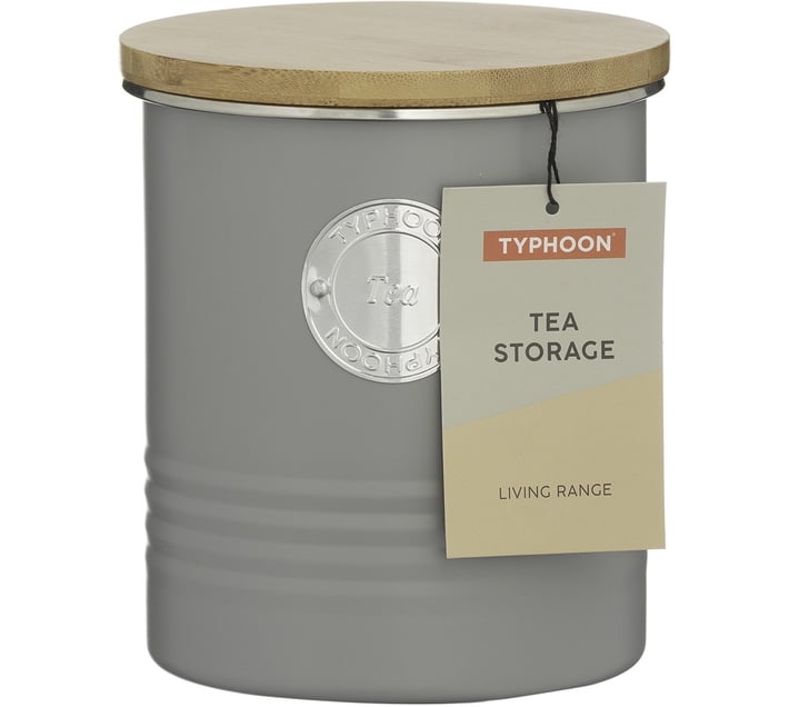 TYPHOON Steel Tea Coffee & Sugar Container - 1000 ml (Grey) | Makro