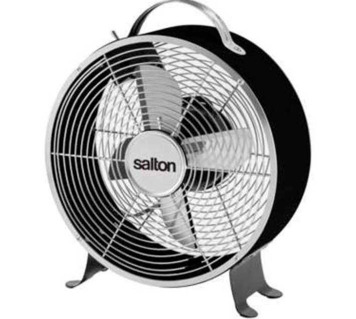 SALTON SCF25 A++ 400 mm 4 Blade Table Fan (Black, Pack of 1) | Makro