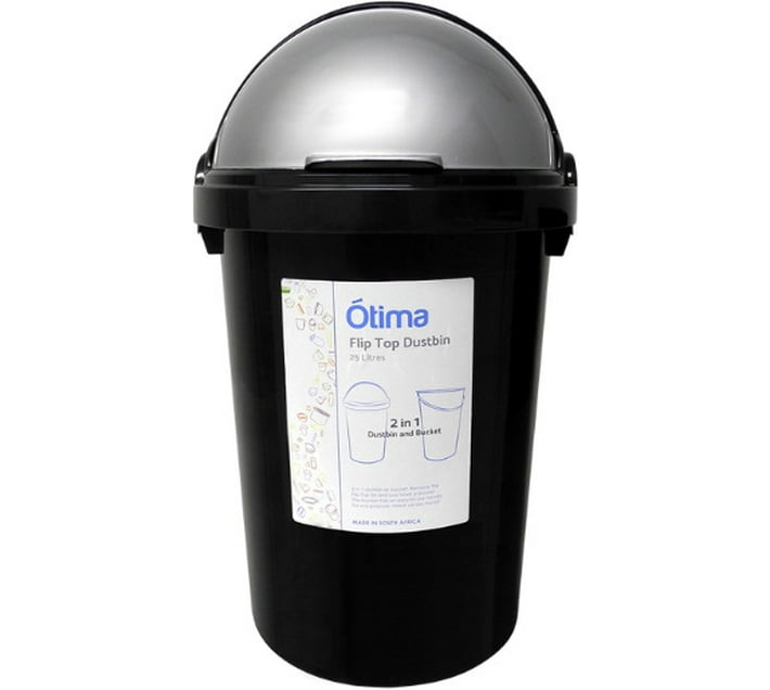 Buy Otima Otima_25L Black Fliptop Plastic Dustbin (Black) in Bulk ...