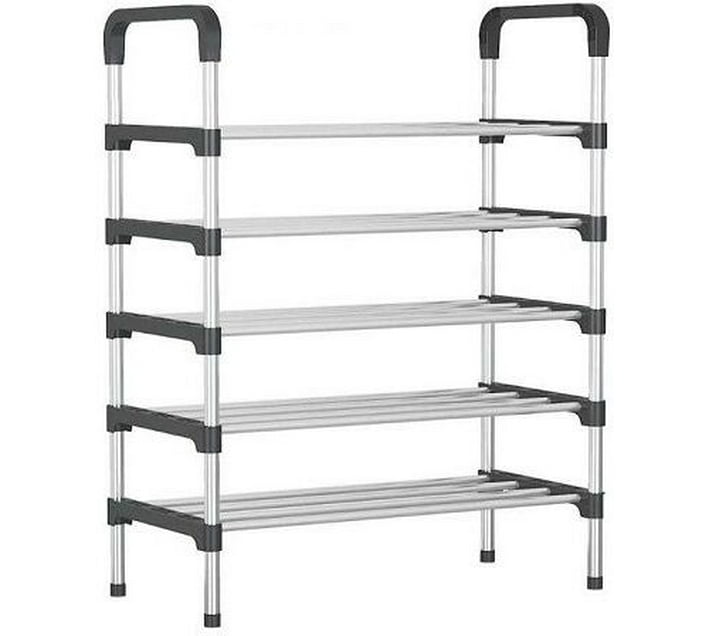 SHOES RACK Metal Shoe Rack (White, 5 Shelves) | Makro