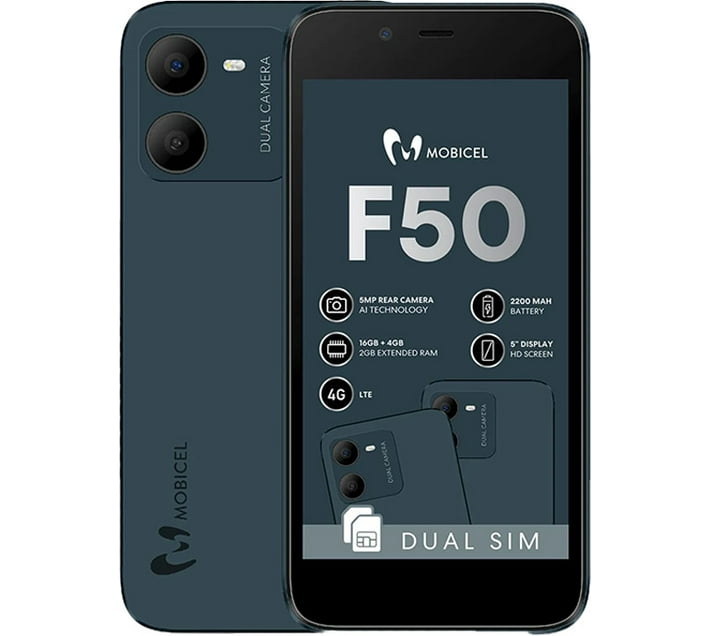 mobicel F50 4G Dual Sim 16GB Vodacom Network Locked (Blue, 16 GB) (2 GB ...
