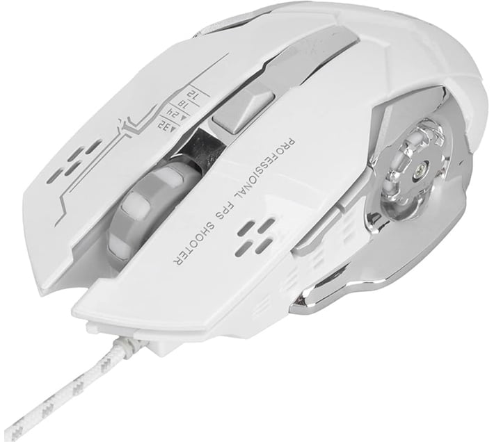 T-Wolf T-Wolf V6 Wired Gaming Mouse (USB 2.0, White) | Makro