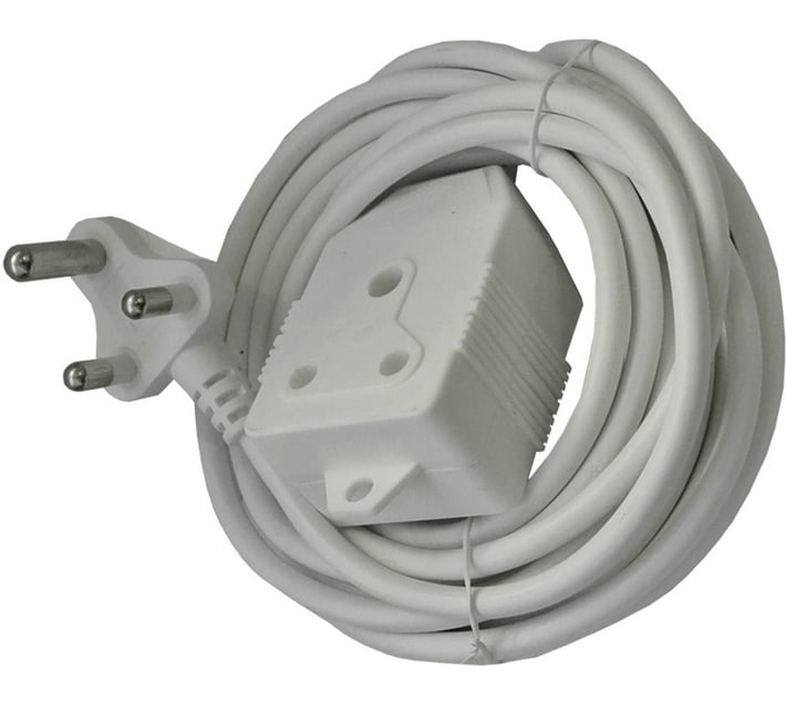 Alphacell Extension cord 10amp 5metre white 1mm Power Plug (White) | Makro