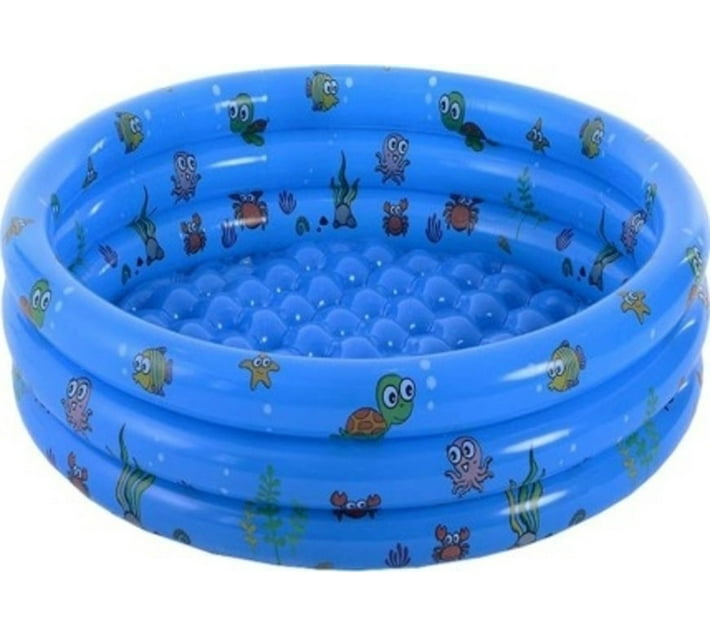 InTime 3 Ring Inflatable Pool - 100cm Blue Swimming Pool (Blue) | Makro