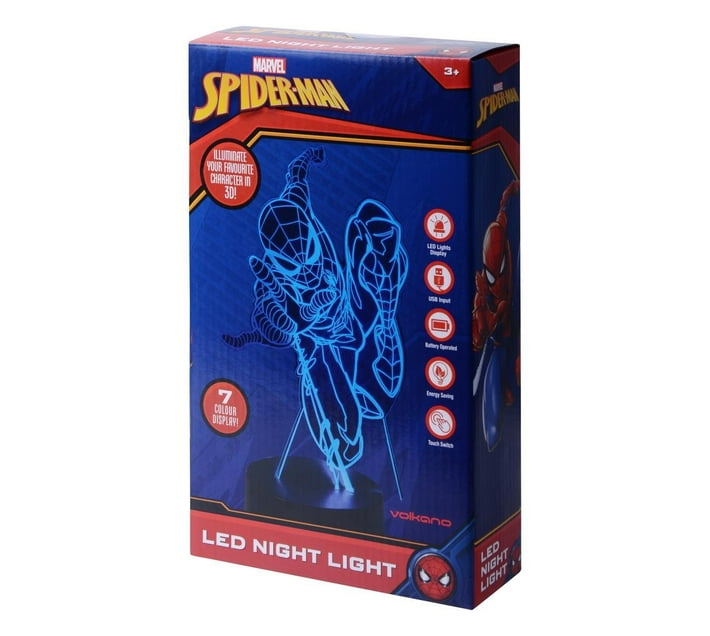 Someone’s in a Makro Spider-man Kids Night Light with Colour Changing LED Lights and Touch ...