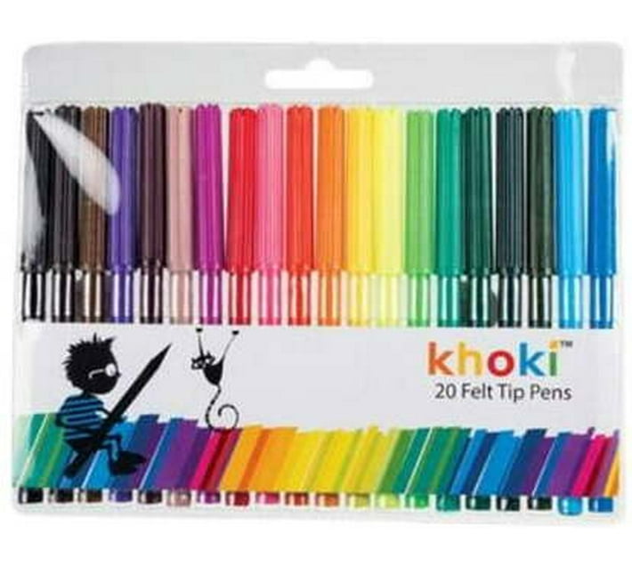 Khoki Colour Therapy Fine liner Pen (Pack of 20, Multicolour) | Makro