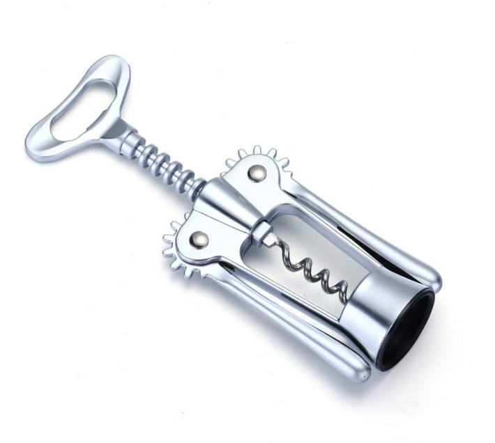 Takme Home Silver Wine Corkscrew Silver Stainless Steel Double Lever ...
