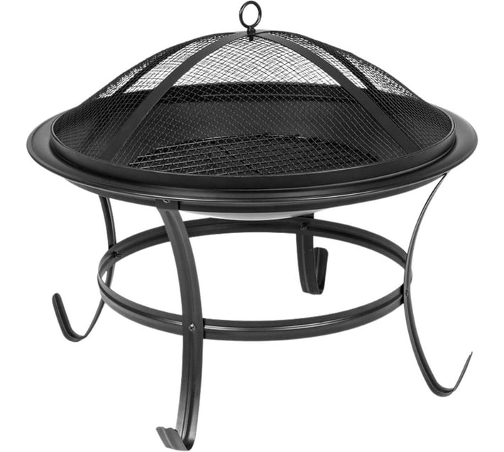 Outdoor Buddy Fire Pit with Mesh Lid, Fire Poker, Gas Lighter ...