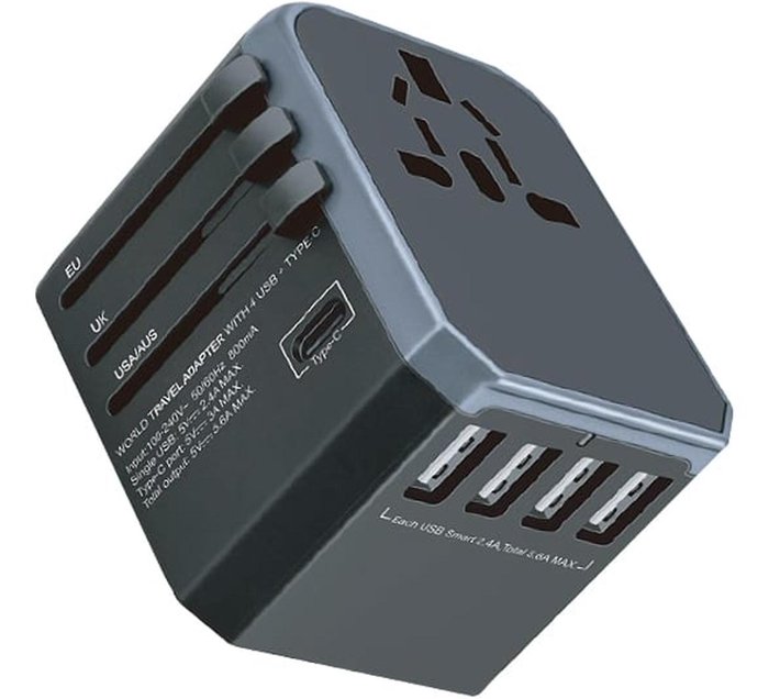 Gizzu GTA1428 Quad-Usb Type-C 5.6A Universal Travel Adapter Power Plug ...