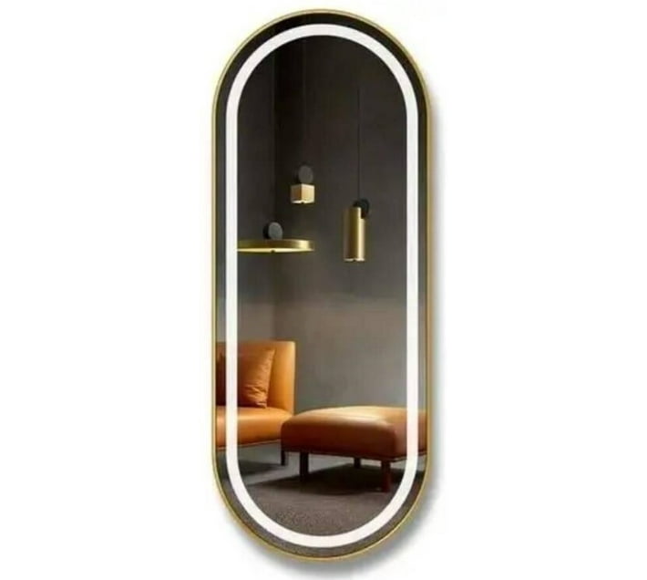 AK 60X120 LED Mirror GOLD Lighted Mirror (Designer) | Makro