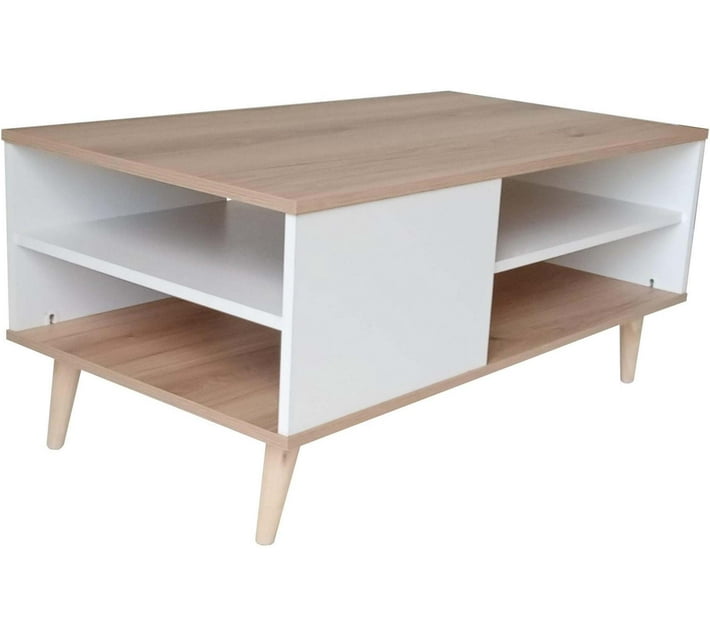 Castello FPLRCTCASTELLOSAHWHT Natural Fiber Side Table (Finish Colour ...