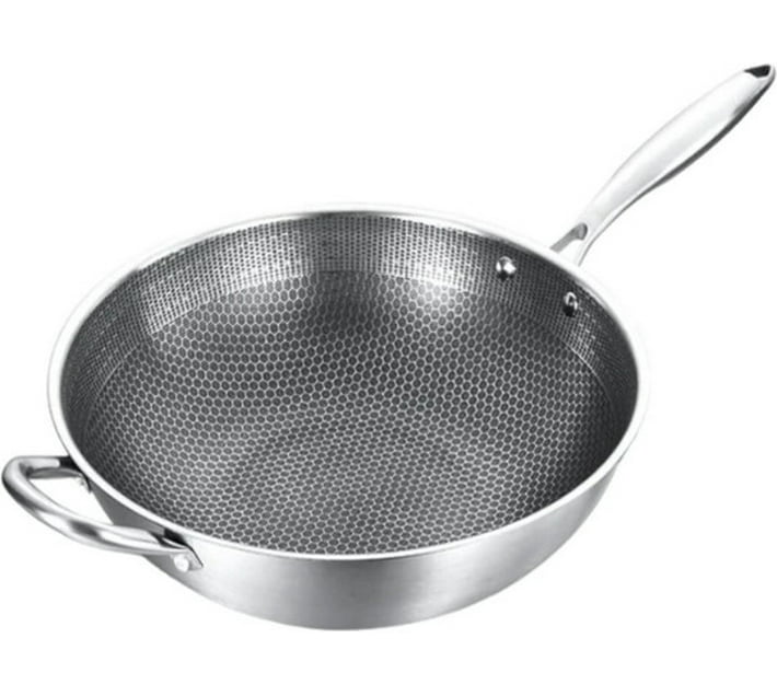 honey comb 30 cm deep frying pan large pan Pan 5 L capacity (Carbon ...