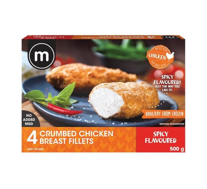 M Crumbed Chicken Fillets Spicy (6 x 500g) | Makro