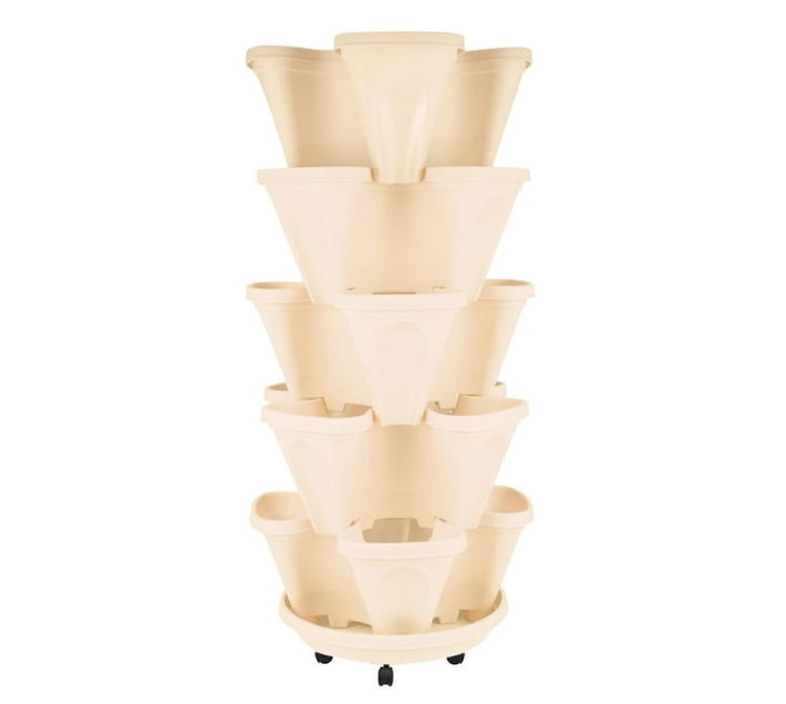 Someone’s in a Makro Garden Flower Pot Plastic Stackable Vertical Set ...